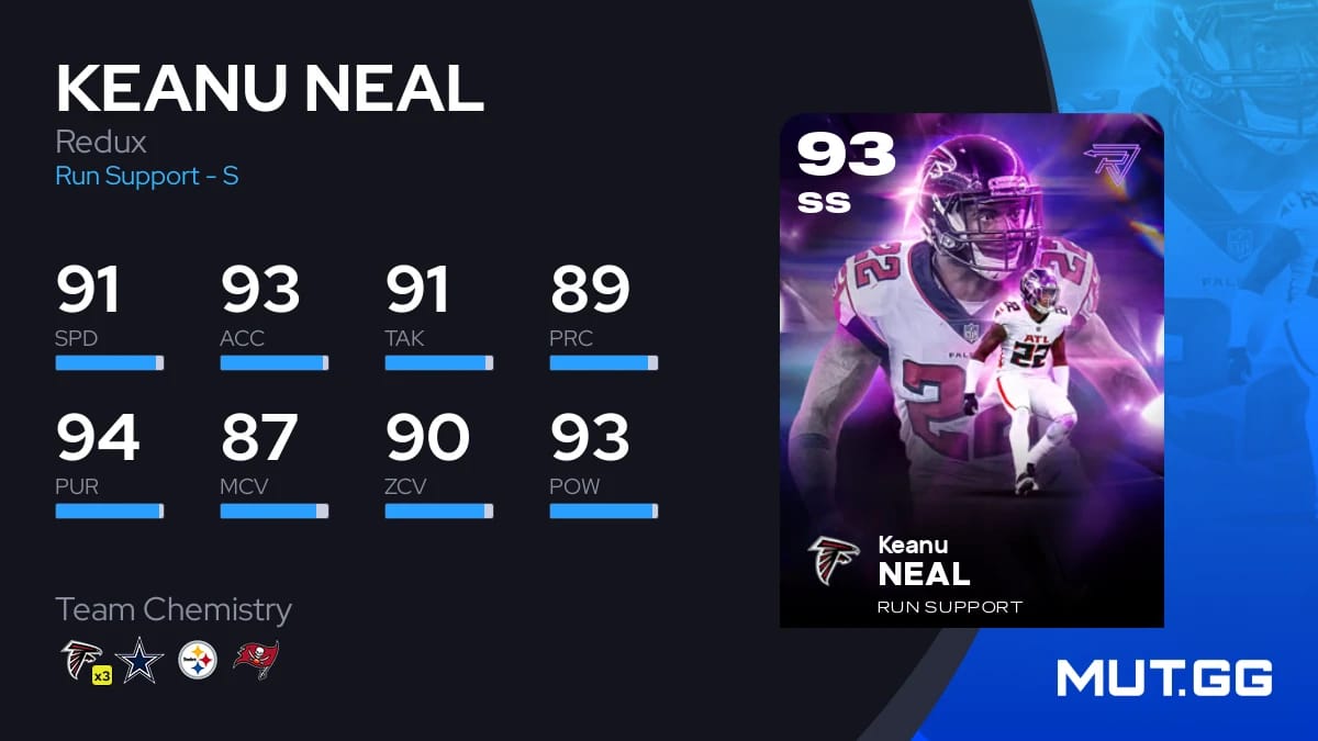 Keanu Neal Redux 93 OVR - Madden NFL 26 - MUT.GG