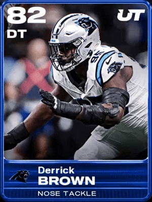 Derrick Brown Core Elite 82 OVR Madden NFL 25 - MUT.GG