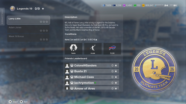 Legends Part 19: Adam Jones, Larry Little, and LTD Jonathan Vilma - MUT.GG