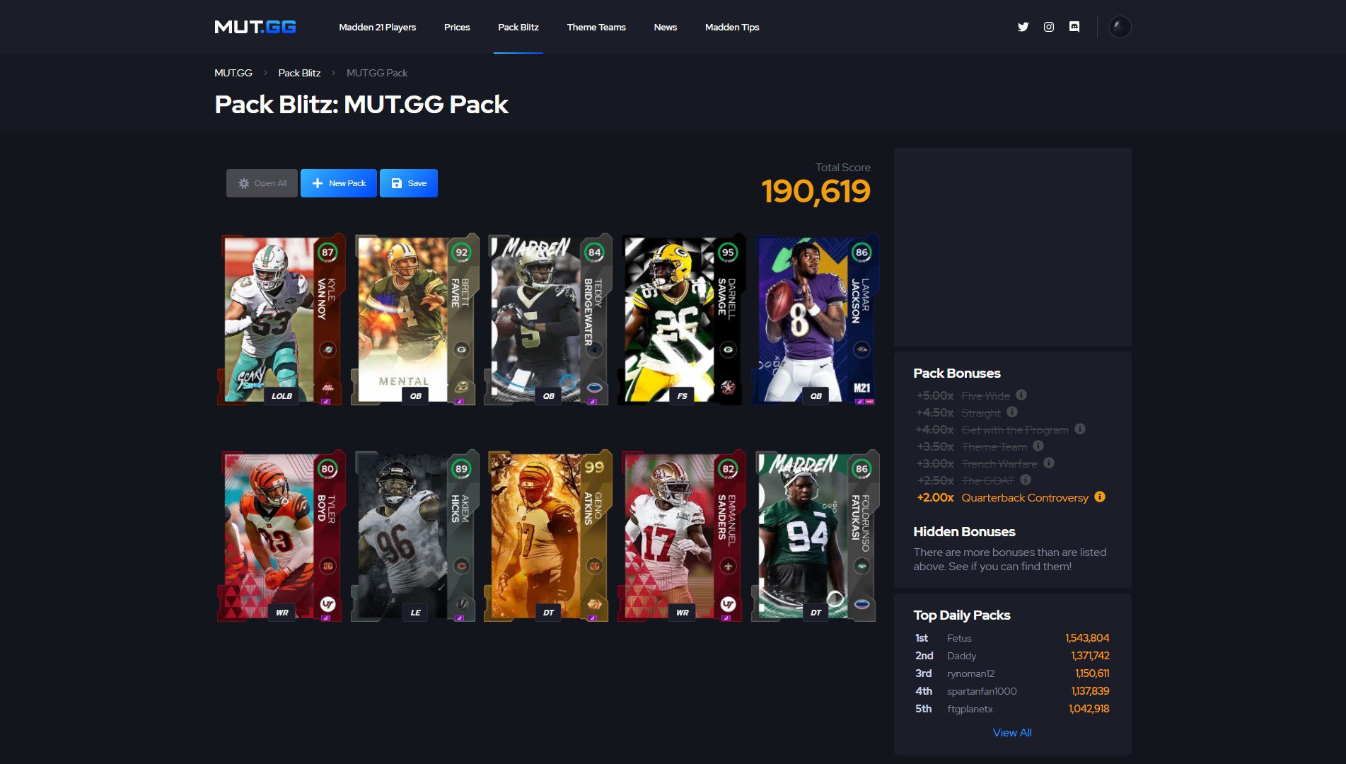 MUT.GG New Feature: Pack Blitz - MUT.GG